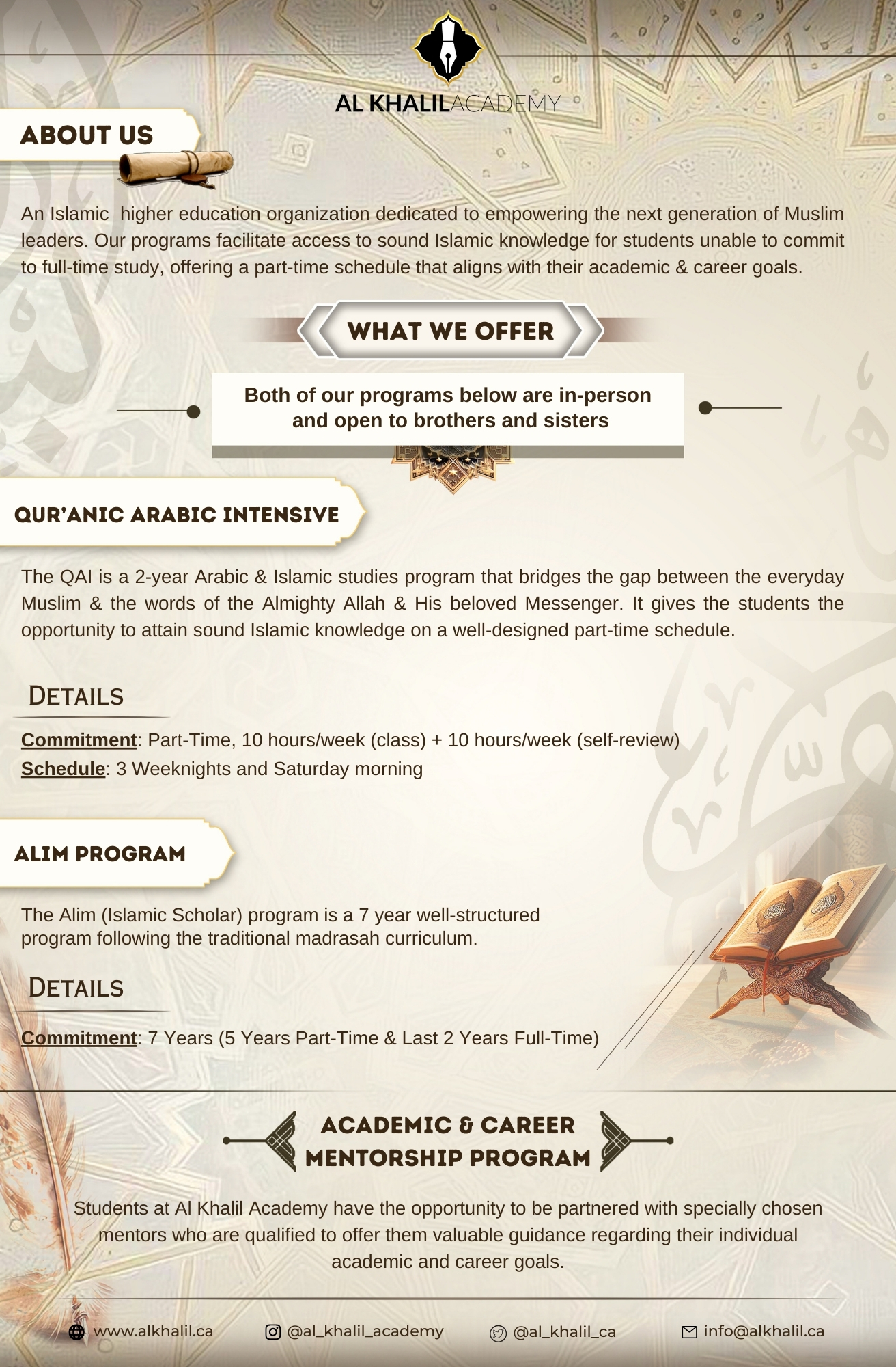 Publications – Al Khalil Academy